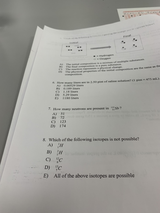 Solved al B) C) • Hydrogen Oxyten The initial composition is | Chegg.com