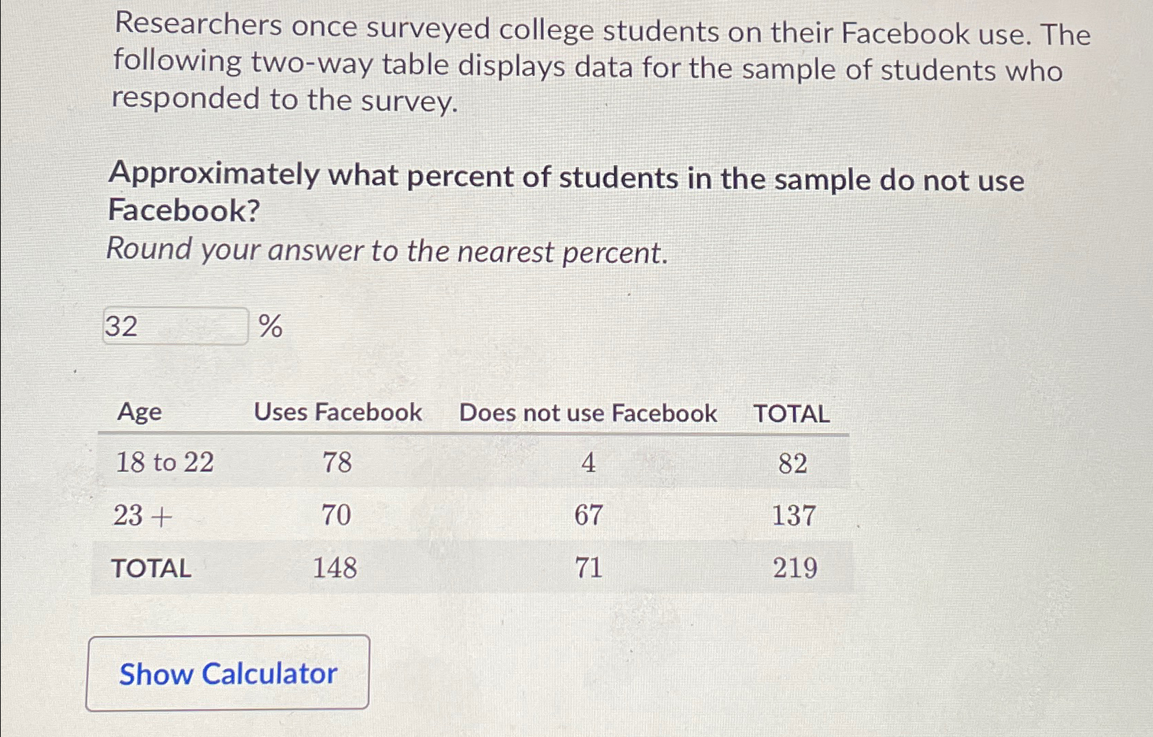 Solved Researchers once surveyed college students on their | Chegg.com