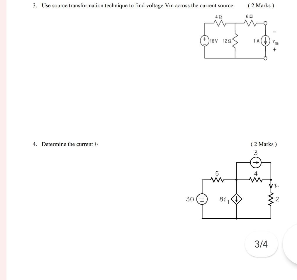 Solved 3. Use source transformation technique to find | Chegg.com Solved 3. Use source transformation technique to find | Chegg.com