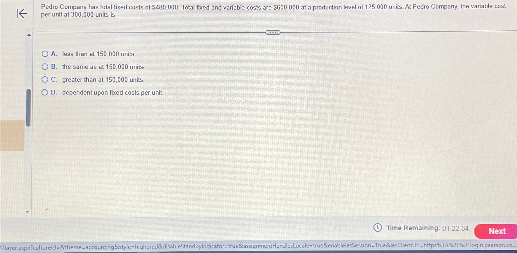 Pedro Company has total fixed costs of $480,000. | Chegg.com