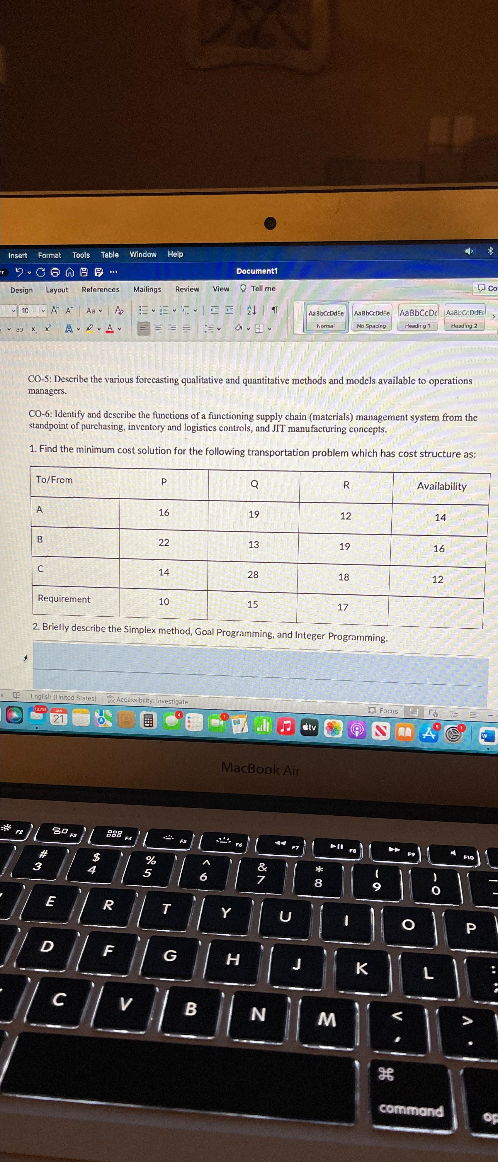Solved Co 5 Describe The Various Forecasting Qualitative