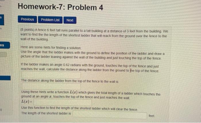 Solved Homework 7 Problem 4 N S Ns Previous Problem List