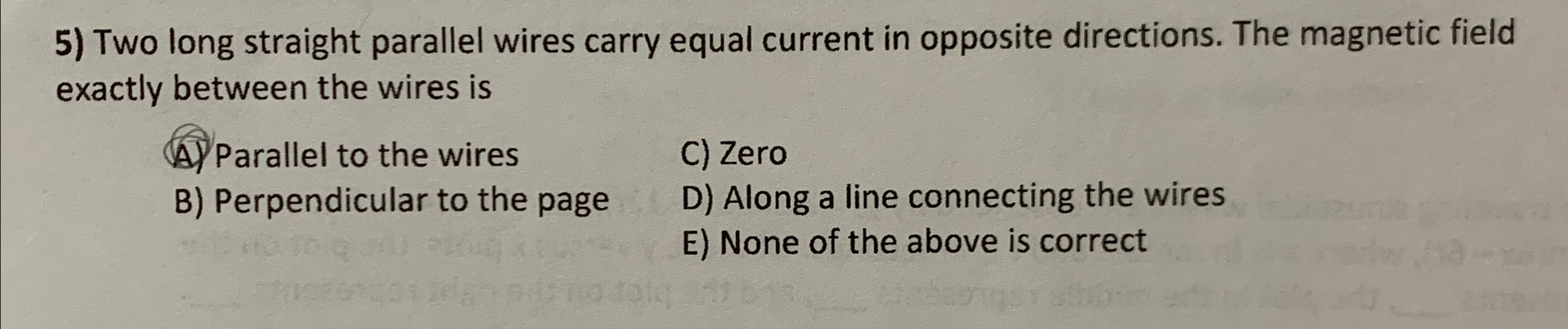Solved Two long straight parallel wires carry equal current | Chegg.com