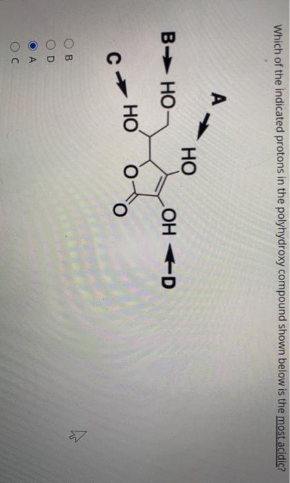 Solved Which of the indicated protons in the polyhydroxy | Chegg.com