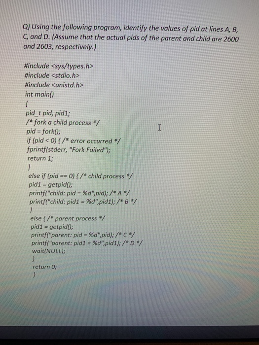 Solved Q) What is the output after executing this program? I | Chegg.com