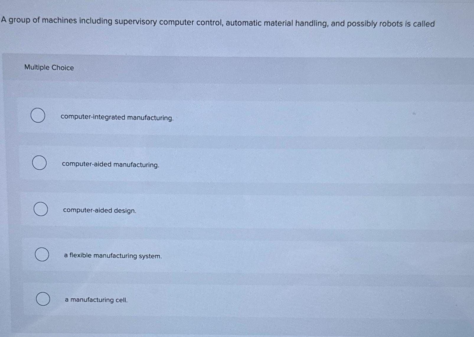 Solved A group of machines including supervisory computer | Chegg.com