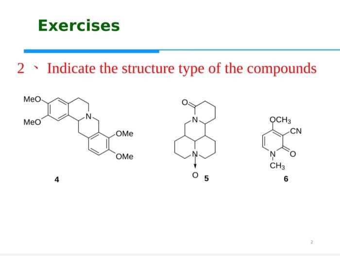Solved 1 V Indicate the structure type of the compounds | Chegg.com