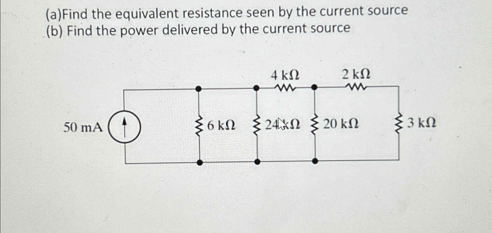 Solved (a)Find the equivalent resistance seen by the current | Chegg.com