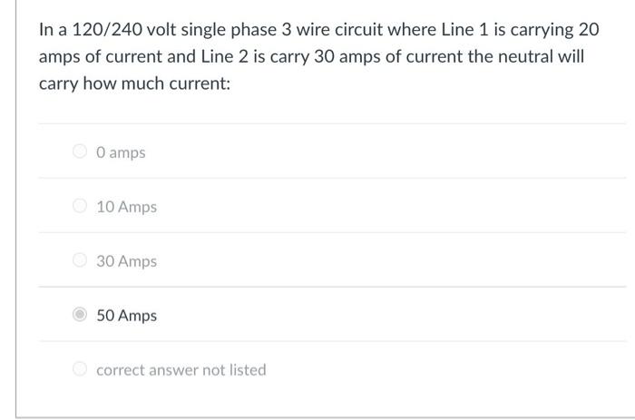 Solved In a 120/240 volt single phase 3 wire circuit where | Chegg.com