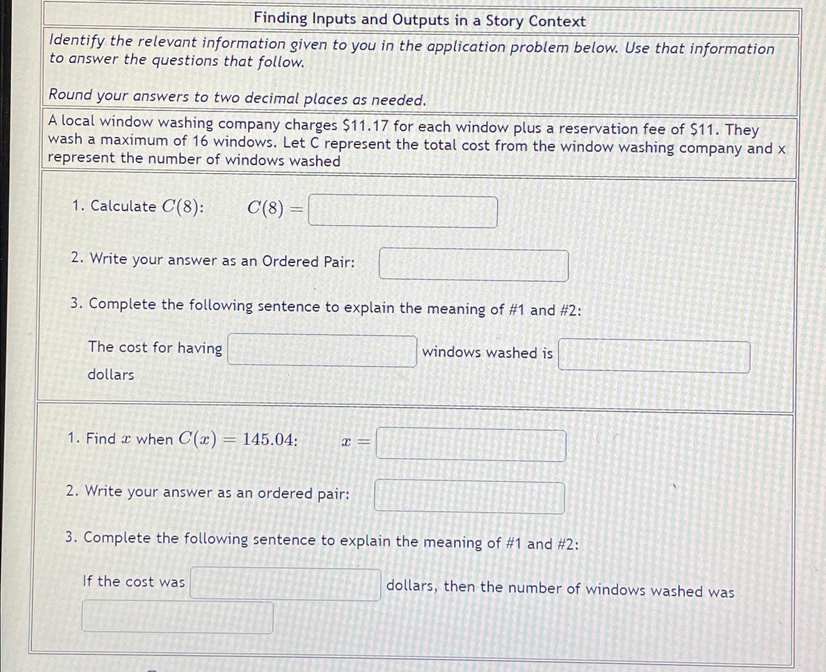 Solved Finding Inputs and Outputs in a Story ContextIdentify | Chegg.com