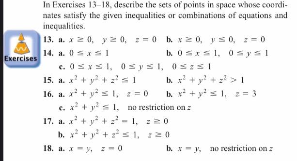 Solved In Exercises 1-12, give a geometric description of | Chegg.com
