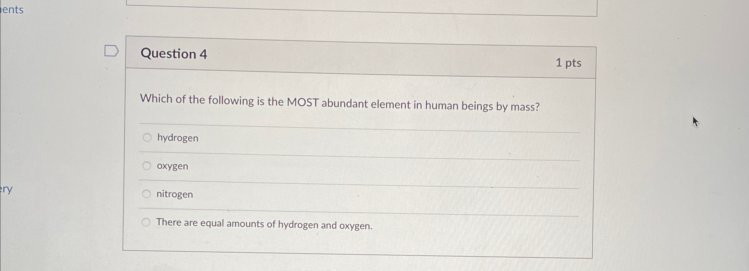 Solved entsQuestion 41 ﻿ptsWhich of the following is the | Chegg.com
