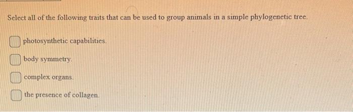 Solved Select all of the following traits that can be used | Chegg.com
