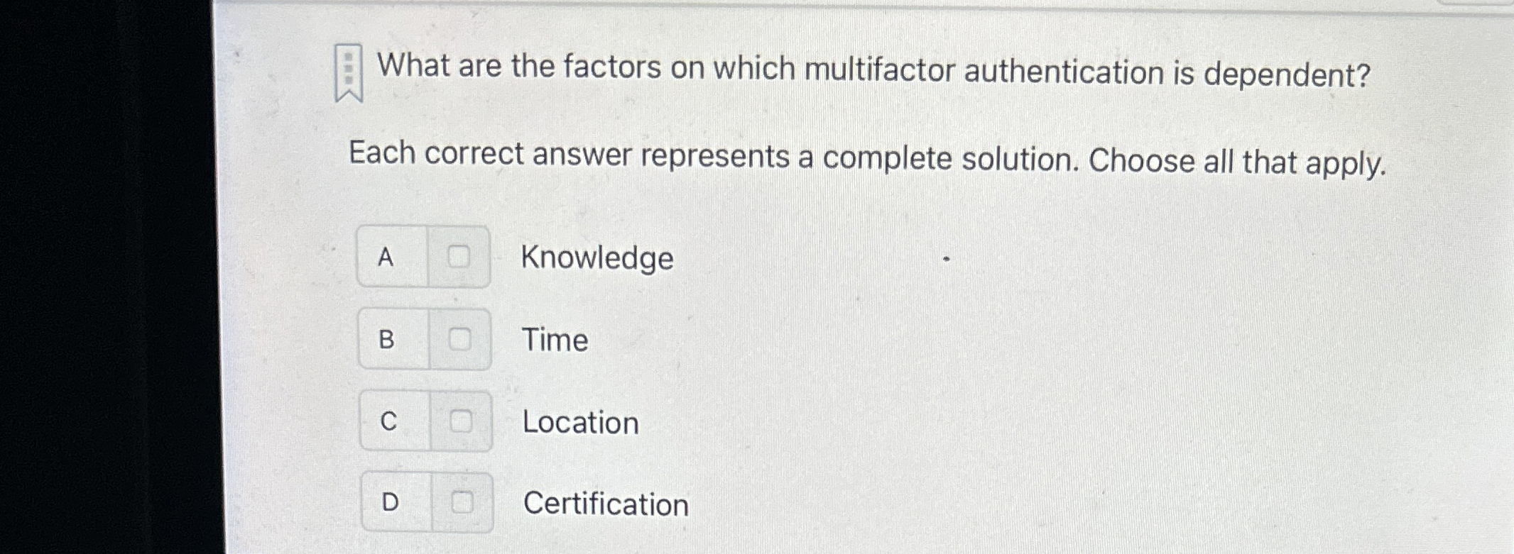 Solved What are the factors on which multifactor | Chegg.com