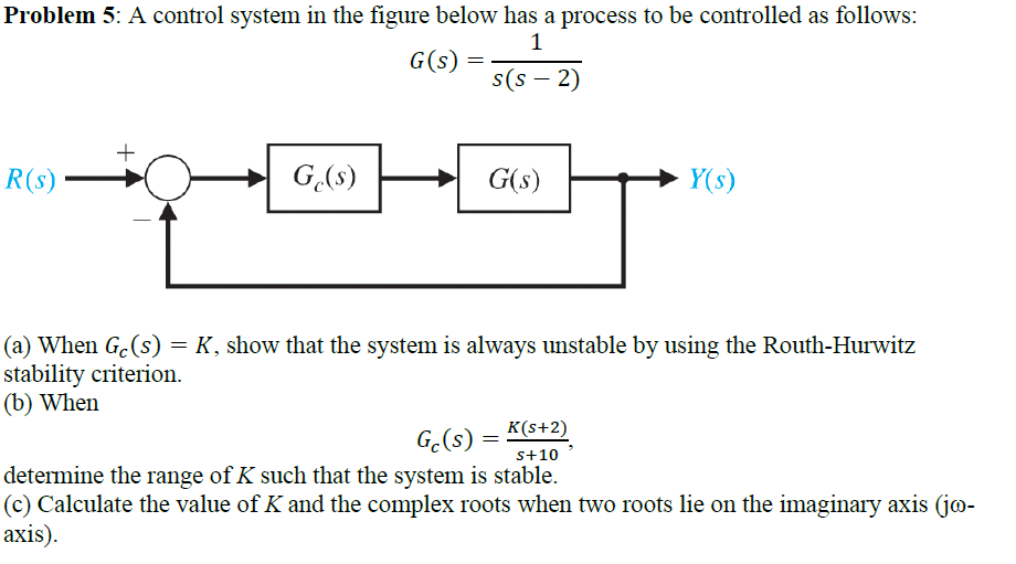Solved (a) ﻿When GC(s)=K, ﻿show that the system is ﻿always | Chegg.com