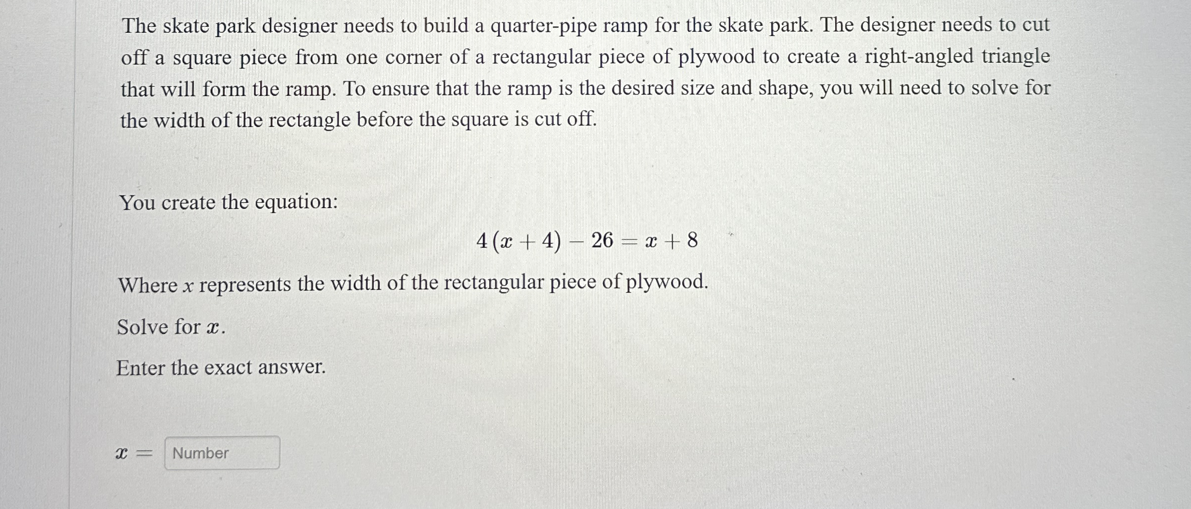 Solved The skate park designer needs to build a quarter-pipe | Chegg.com