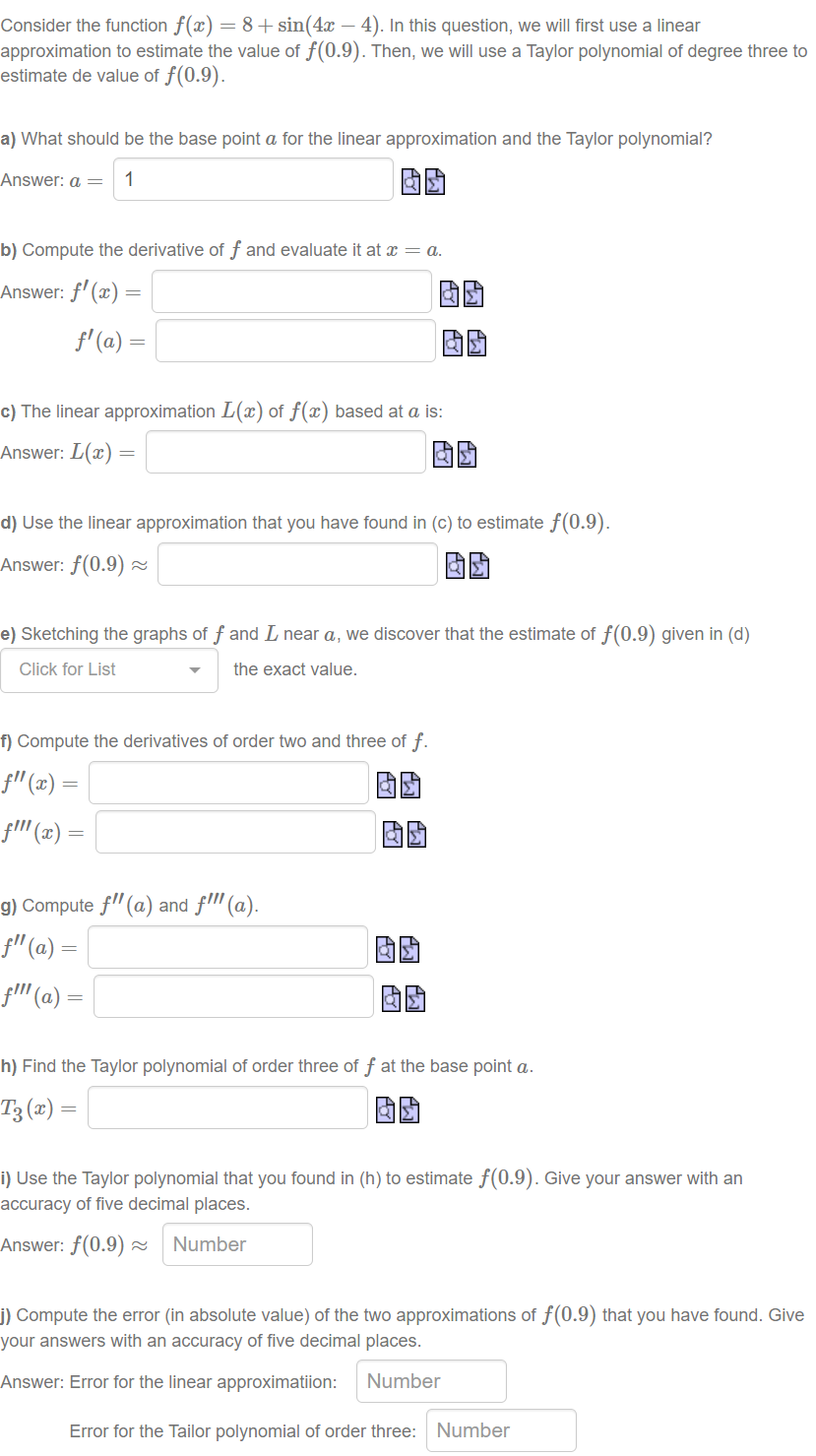 Solved Consider the function f(x)=8+sin(4x-4). ﻿In this | Chegg.com