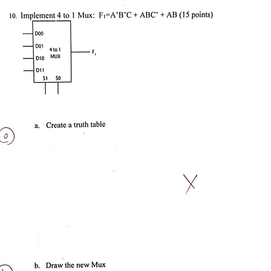 Solved 1n Imnlament 4 ﻿tn 1M ﻿uv *F1=A'B'C+ABC+AB (15 | Chegg.com