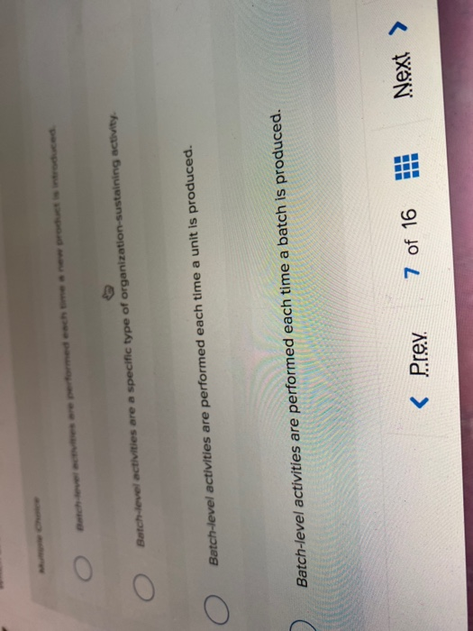 Solved introduced Batch-level activities are a specific type | Chegg.com
