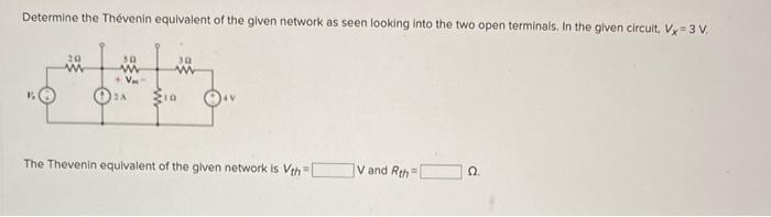 Solved Determine the Thevenin equivalent of the given | Chegg.com