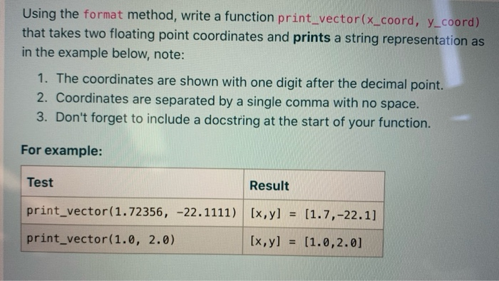 Solved Using the format method, write a function | Chegg.com