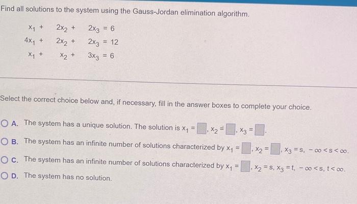 Solved Find all solutions to the system using the | Chegg.com