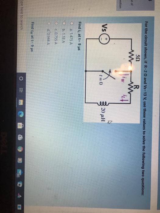 Solved For the circuit shown, if R-2 and Vs=13 V, use these | Chegg.com