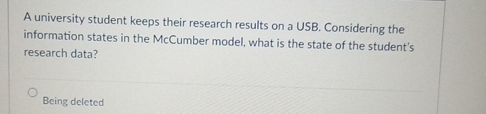 Solved A university student keeps their research results on | Chegg.com