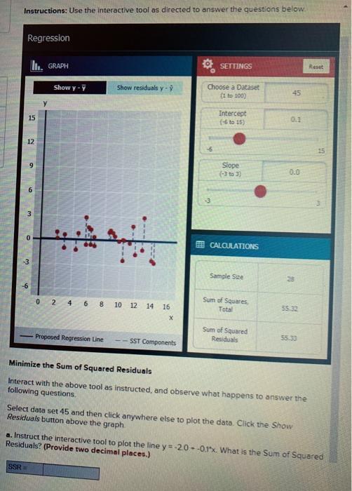 Instructions: Use the interactive tool as directed to | Chegg.com