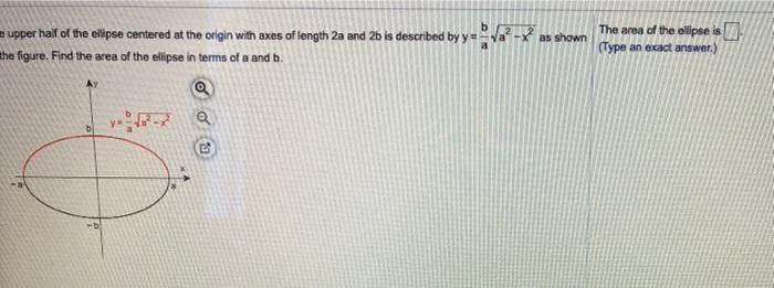 Solved e upper half of the ellipse centered at the origin | Chegg.com