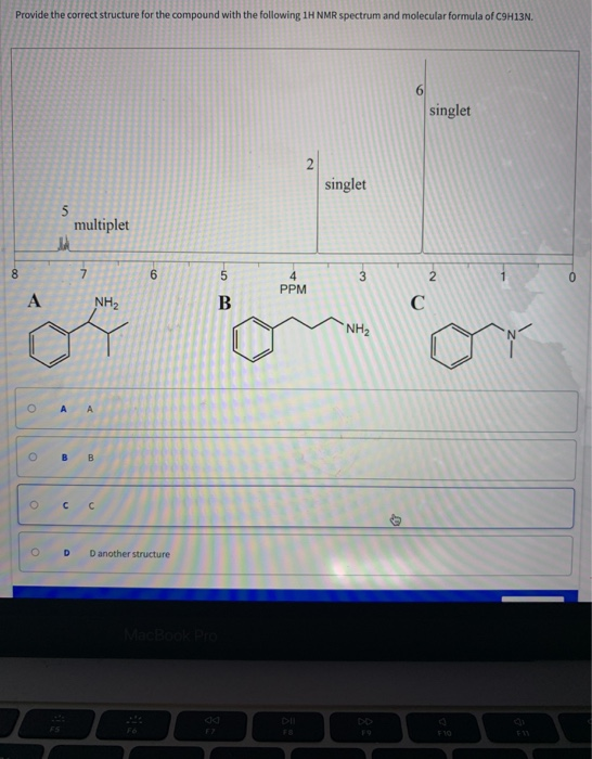 Solved provide the correct structure for the compound with | Chegg.com