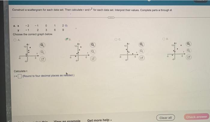 Solved Construct a scattergram for each data set. Then | Chegg.com