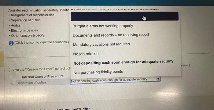Solved Consider each situation separately. Identify the | Chegg.com