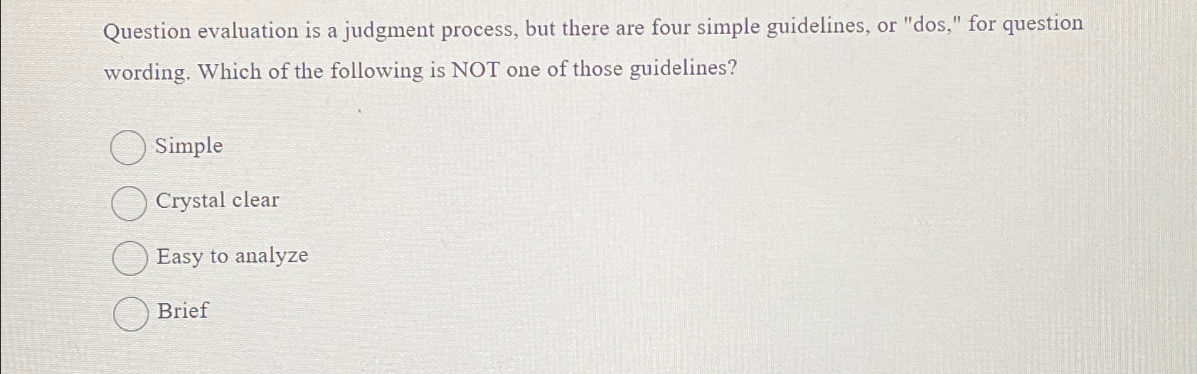 Solved Question evaluation is a judgment process, but there | Chegg.com
