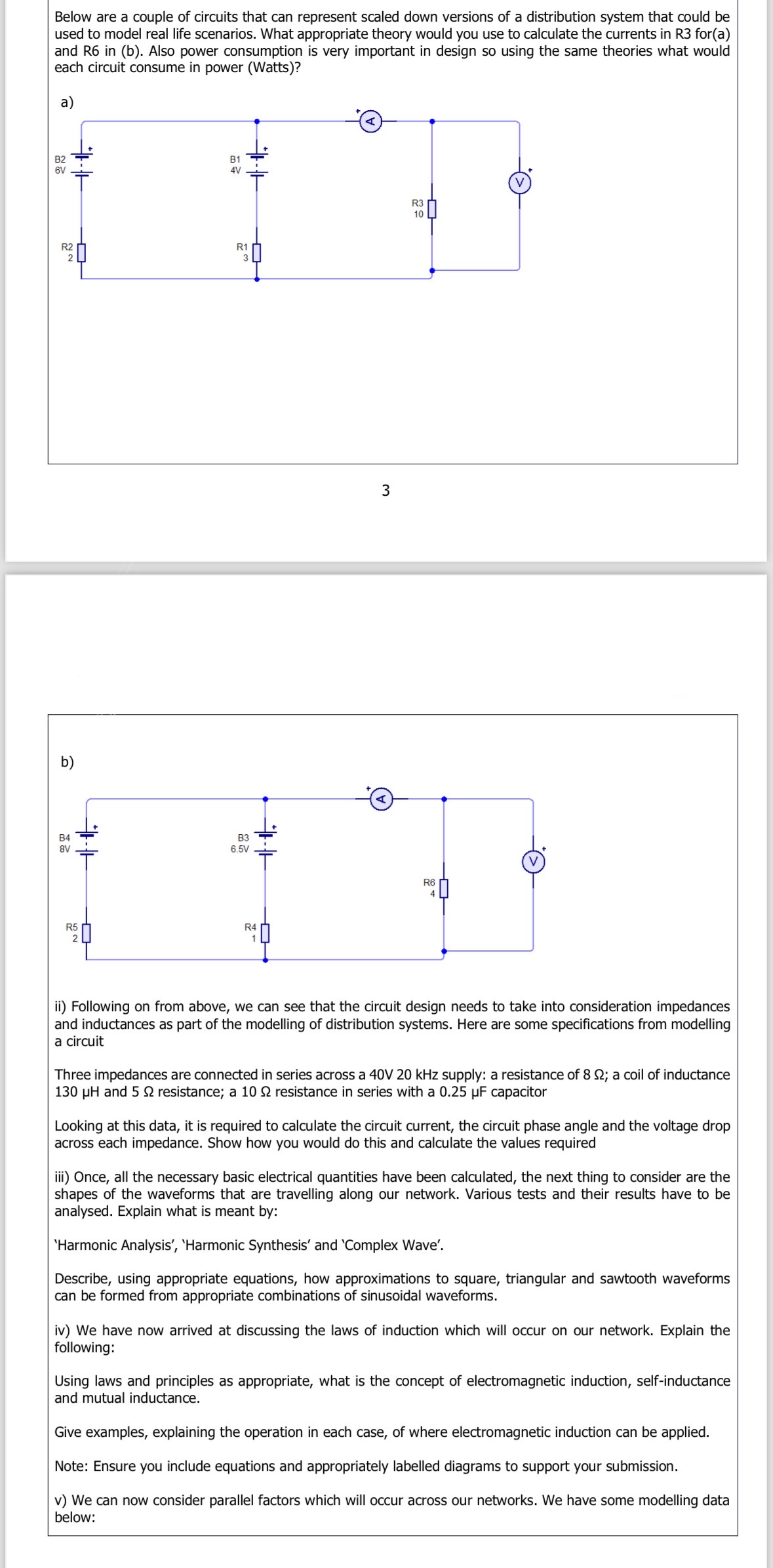 Below are a couple of circuits that can represent | Chegg.com
