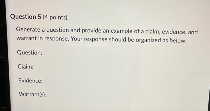 Generate a question and provide an example of a | Chegg.com