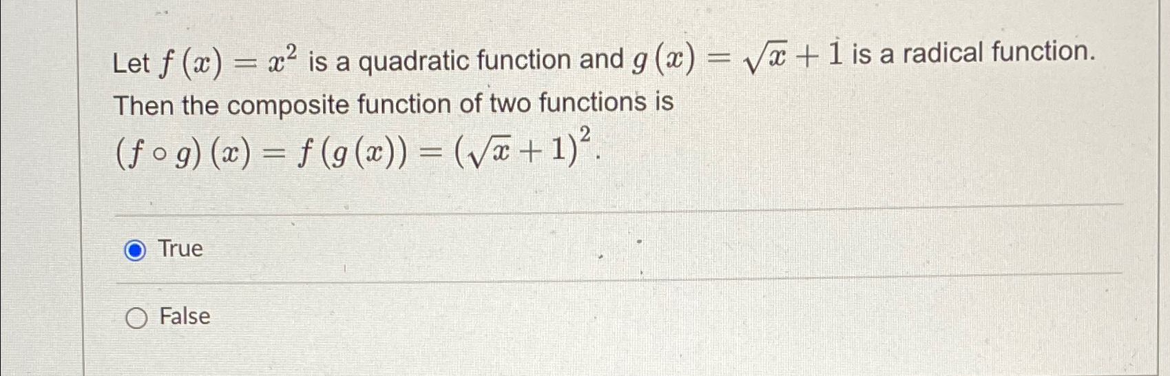 Solved Let f(x)=x2 ﻿is a quadratic function and g(x)=x2+1 | Chegg.com