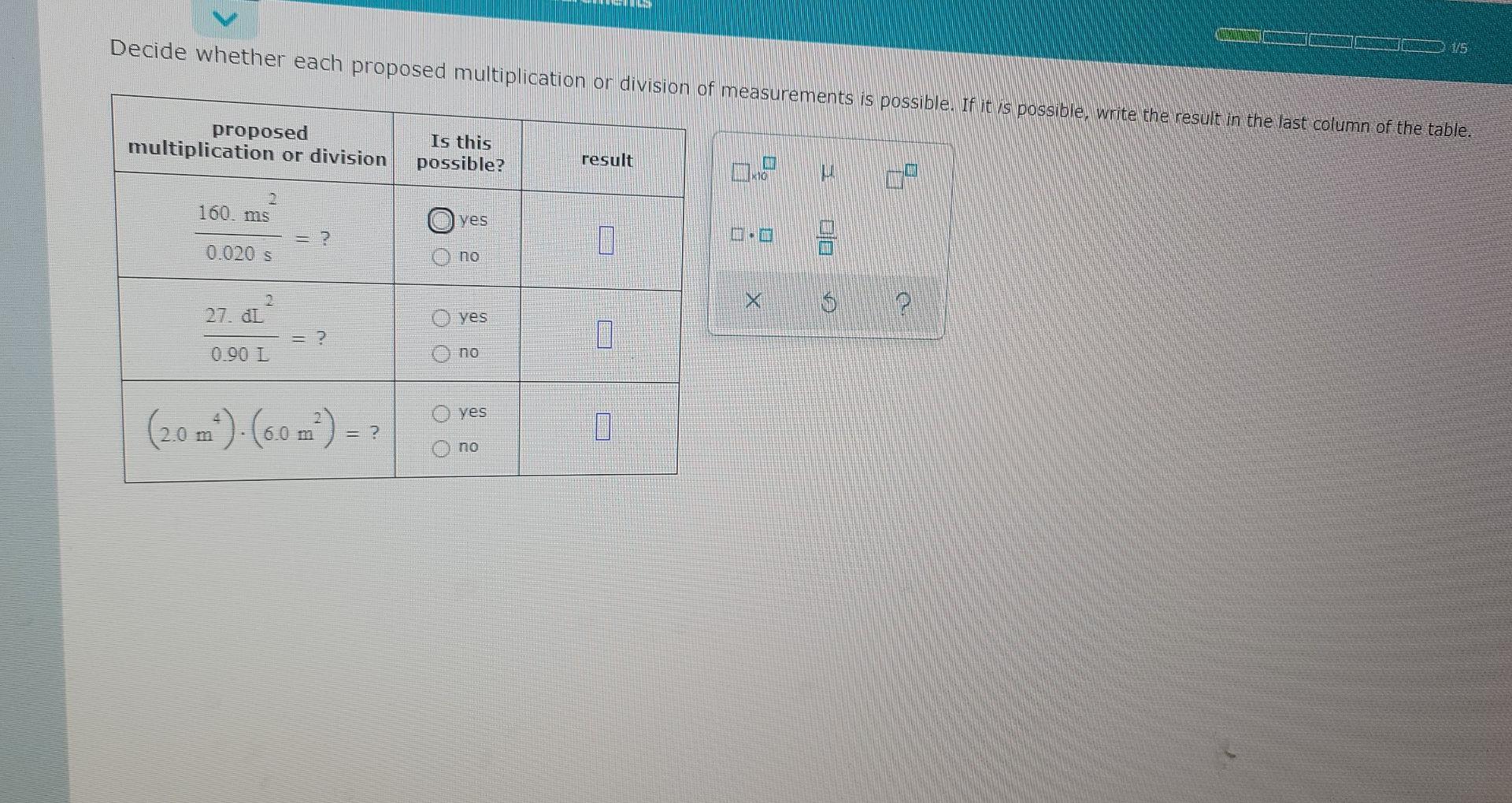 Solved Decide whether each proposed multiplication or | Chegg.com