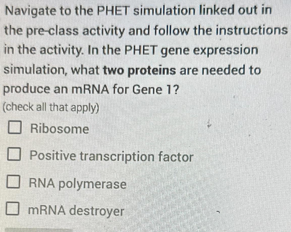 Solved Navigate to the PHET simulation linked out in the | Chegg.com