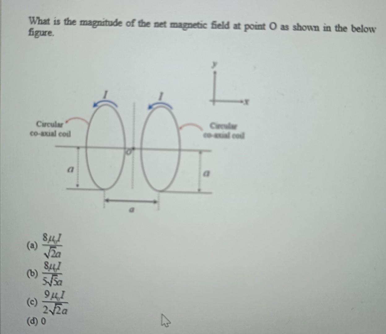 Solved What is the magnitude of the net magnetic field at | Chegg.com