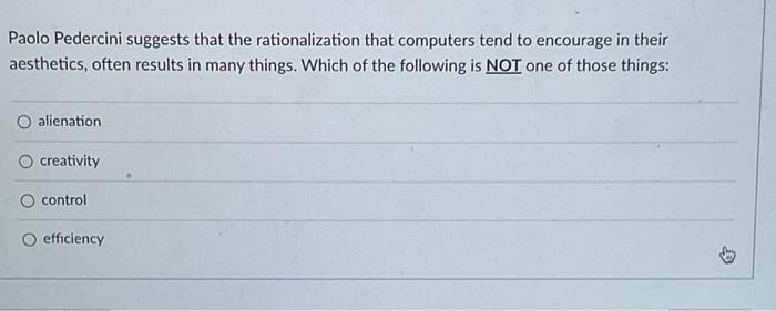 Solved Paolo Pedercini suggests that the rationalization | Chegg.com