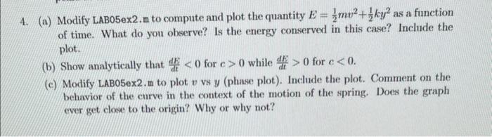 Solved 4. (a) Modify LAB05ex2.m to compute and plot the | Chegg.com