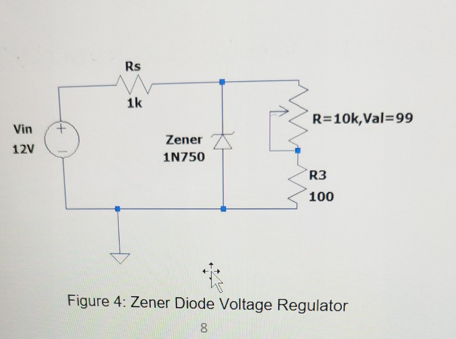 Solved As per the above figure What is the Zener voltage | Chegg.com