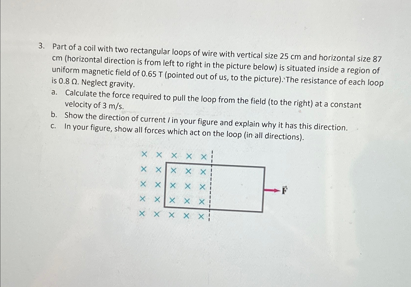 Solved Part of a coil with two rectangular loops of wire | Chegg.com