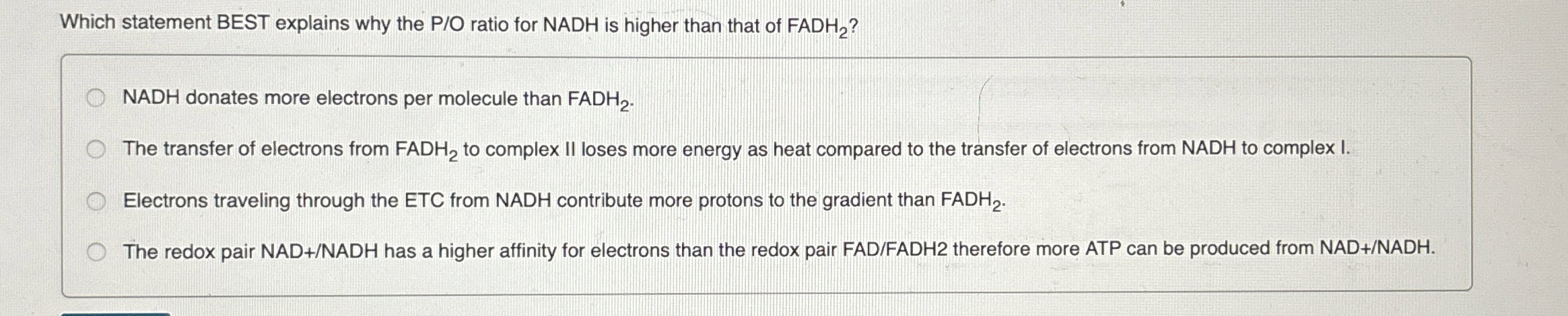 Solved Which statement BEST explains why the P/O ratio for | Chegg.com