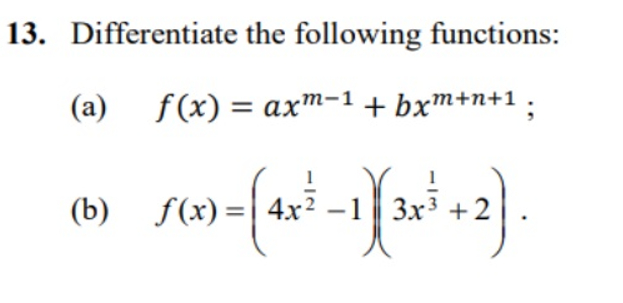 Solved Differentiate the following | Chegg.com