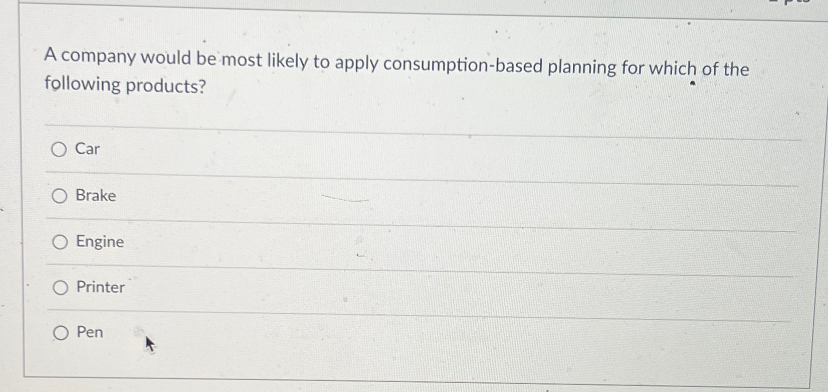 Solved A company would be most likely to apply | Chegg.com