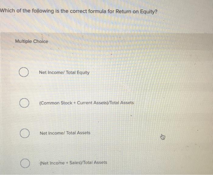 Solved Which of the following is the correct formula for the | Chegg.com