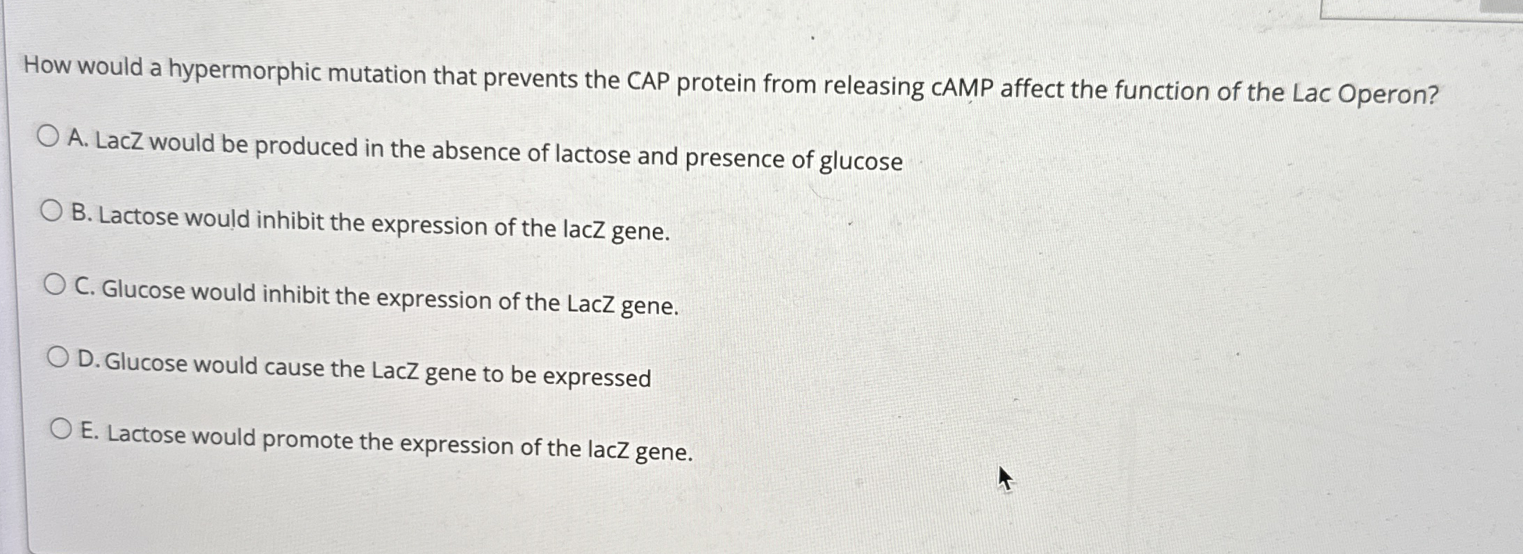 Solved How would a hypermorphic mutation that prevents the | Chegg.com