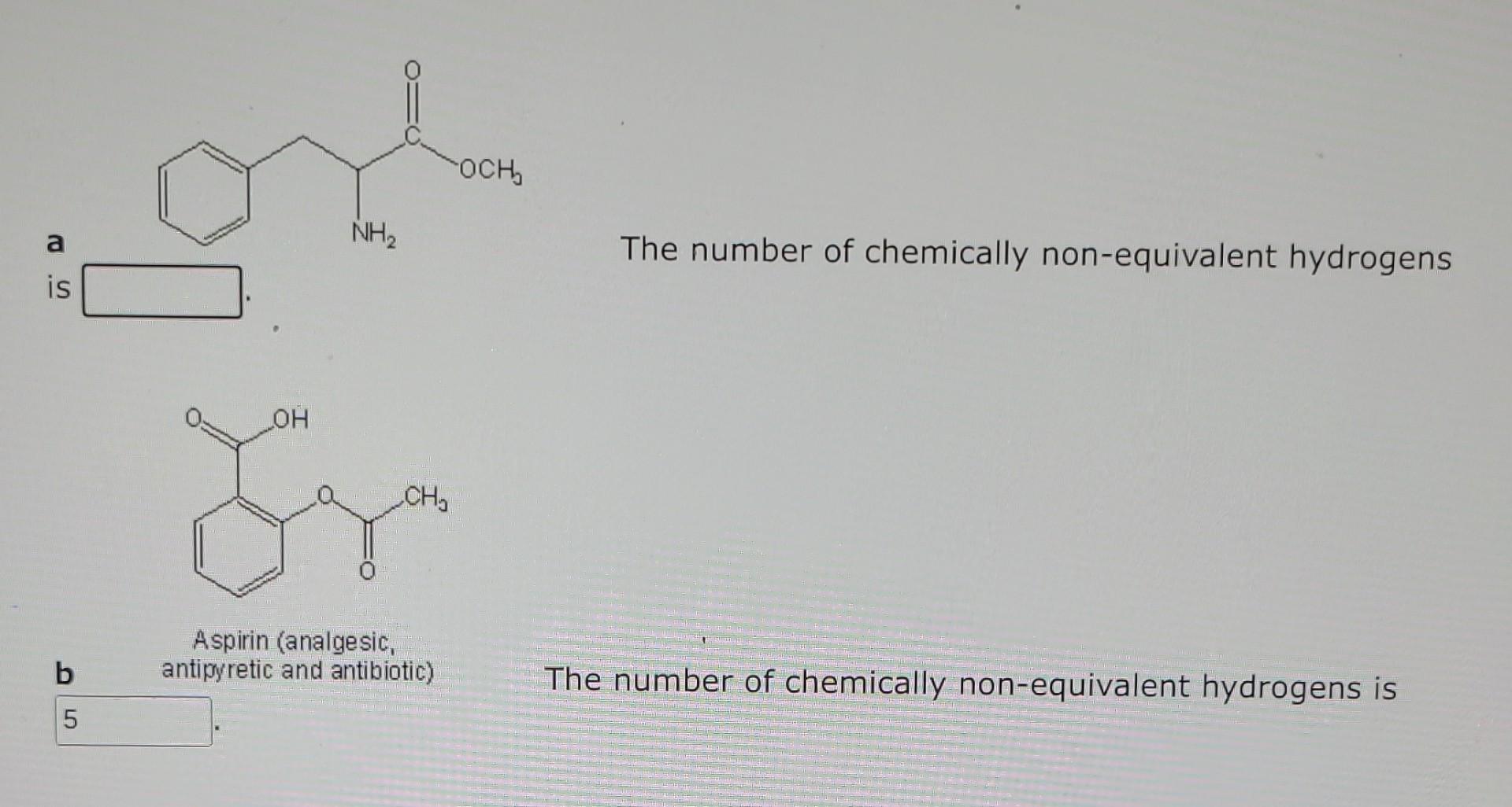 Solved How many kinds of chemically non-equivalent hydrogens | Chegg.com